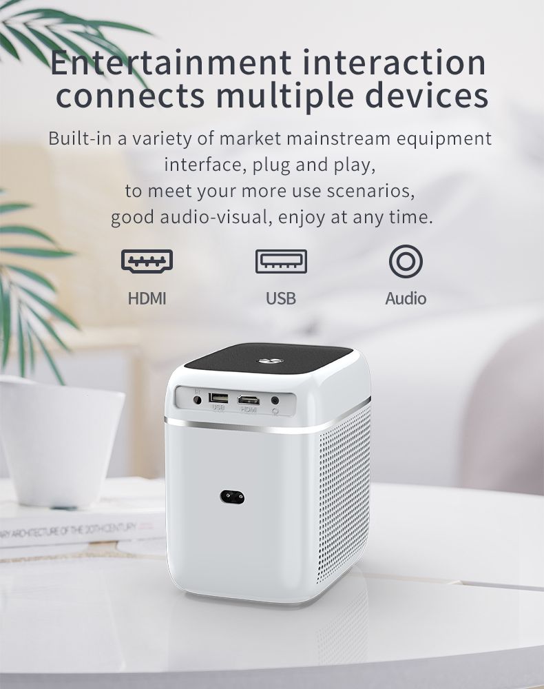 Projector S2 1080P LED Portable Smart Projector for Outdoor Meetings